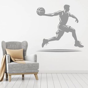 Živá Zeď Samolepka na zeď Basketbal Barva: černá