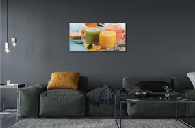Obraz na skle Koktejly barevných skel 125x50 cm