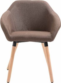 Jídelní židle 4 ks hnědé textil 278410