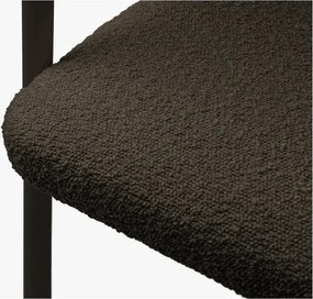 Černé čalouněné jídelní křeslo s područkami Lea – Micadoni