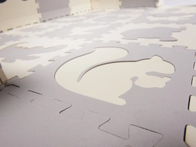 Creative Corner Pěnová podložka na skládání puzzlí/dětská ohrádka 36el. šedá-ecru