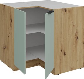 ARIA st | dolní skříňka 90x90 DN 2F rohová s policí | 90x90 cm | artisan/aquamarine