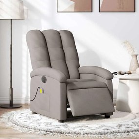 Elektrické masážní polohovací křeslo taupe textil 3204088