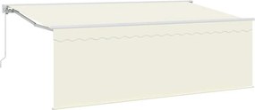 Stahovací markýza Krémová 350 x 200 cm Polyester a hliník 3329638