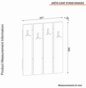 Nástěnný věšák Anita Walnut
