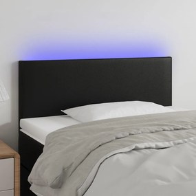 Čelo postele s LED černé 90x5x78/88 cm umělá kůže 3121410