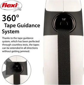 Flexi One M pásek 5m bílo-černé / Vodítko