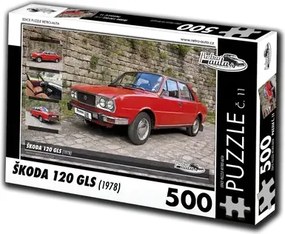 RETRO-AUTA Puzzle Škoda 120 GLS (1978) / 500 dílků / 48 × 36 cm