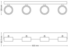 Philips - LED Bodové svítidlo BRACIA 4xLED/5,5W/230V černá