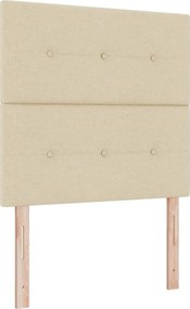 Rám postele s čelo Krémová 90 x 190 cm textil 3344695