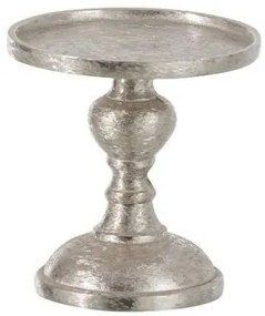 Stříbrný kovový svícen Brushed - Ø 17*17cm