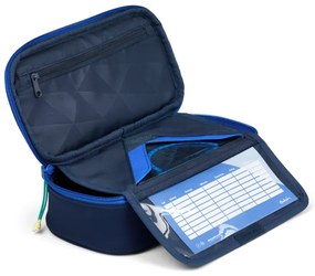 Penál Ergobag Satch – Crossed Blue 2025