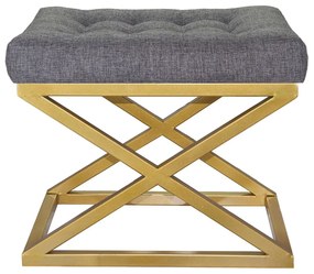 Atelier del Sofa Taburet Capraz - Gold, Grey, Zlatá, Šedá