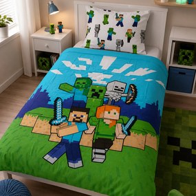 Dětské povlečení Minecraft Pixelový Svět