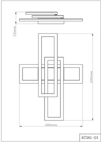 Globo 67381-24 - LED Stropní svítidlo WILTON LED/24W/230V 3000/4000/6000K