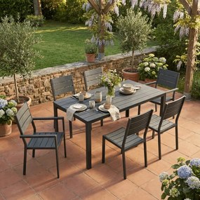 Zahradní sestava AZS-B1656 GREY, polywood, šedá (156 x 78) cm