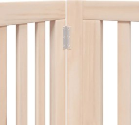 Zábrana pro psy s dvířky skládací 8 panelů 640 cm topol 3155670