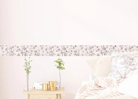 Samolepící bordura na zeď Květiny Magnólie | 5 m x 13.8 cm | DWB8465