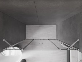 Mexen Velar Duo, posuvné sprchové dveře do otvoru 170 cm, 8mm šedé sklo, chromová, 871-170-000-42-01