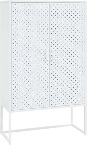 Komoda bílá 80 x 35 x 135 cm ocel 335875