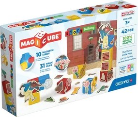 GEOMAG MagiCube Three Little Pigs / Magnetická stavebnice / 42 dílků /