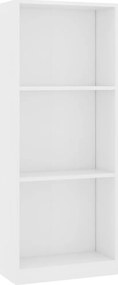 vidaXL 3patrová knihovna 40 x 24 x 108 cm dřevotříska [800828] Barva: bílá a dub sonoma