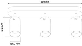 Bodové svítidlo SMOKY 3xGU10/10W/230V černá