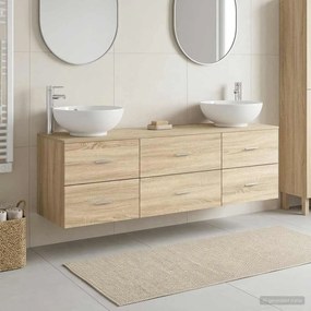 Sada koupelnového nábytku 3 ks Dub sonoma 49,5 x 44,5 x 65 cm 3405893