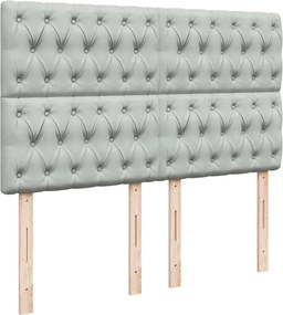 Box spring postel s matrací světle šedá 160x200 cm samet 3293260