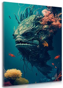 Obraz surrealistická podmořská příšera Varianta: 60x90