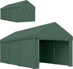 Outsunny přístřešek pro auto 3x6 m stanová garáž s rolovacími vraty, střechou, odnímatelnými bočními stěnami, UV odolný vodotěsný garážový stan příst…
