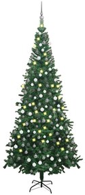 Umělý vánoční stromek s LED a sadou koulí L 240 cm zelený,  3077663 HangarStore.cz