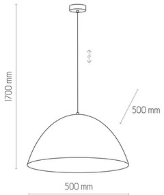 TK LIGHTING Lustr - FARO 6003, Ø 50 cm, 230V/15W/1xE27, bílá