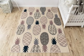 Dětský koberec Pineapple krémový