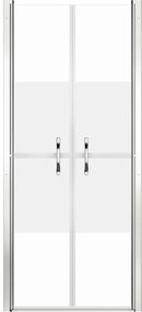vidaXL Sprchové dveře polomatné ESG (73–76) x 190 cm [148786] Barva: Černá
