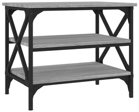 Odkládací stolek šedý sonoma 55 x 38 x 45 cm kompozitní dřevo - Default Title