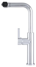 Gamma Rotary, vysoká dřezová baterie s výsuvným výtokem h-415, chromová, GMA-BR-CH