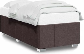 Rám postele bez matrace tmavě hnědý 90 x 200 cm textil 3284807