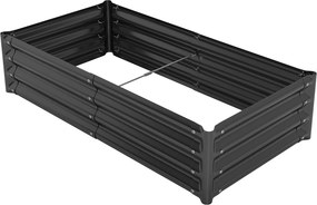 Costway Vyvýšený záhon z pozinkované oceli, robustní truhlík na rostliny, odolný