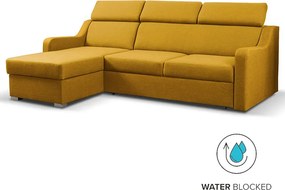 Sedací souprava MIKELI | 232x158 cm | UNI | rozkládací + úložný prostor | AKCE | tmavě žlutá 10