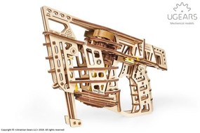 Ugears 3D dřevěné mechanické puzzle Vystřelovací letadlo