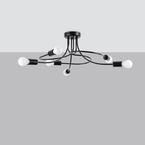 Sollux Lighting Lustr LEVAR 6 černý