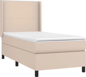 Box spring postel s matrací cappuccino 100x200 cm umělá kůže 3132368