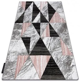 koberec ALTER Nano trojúhelníky růžový velikost 200x290 cm | krásné koberce cz