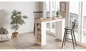 Barový stůl s deskou v dubovém dekoru 52x120 cm Peru – Marckeric