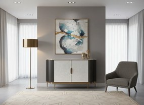 Komoda Stilig ST906 150 cm grafit/krémová/zlatá