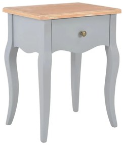 Noční stolek šedý a hnědý 40 x 30 x 50 cm masivní borové dřevo,  280007 HangarStore.cz
