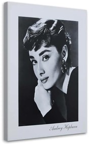 Gario Obraz na plátně Audrey Hepburn - černobílý portrét Rozměry: 40 x 60 cm