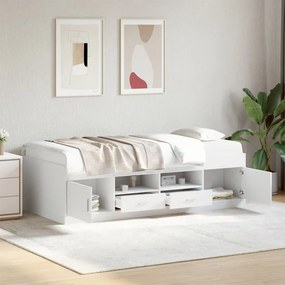 Válenda se zásuvkami bez matrace bílá 75 x 190 cm 3280258