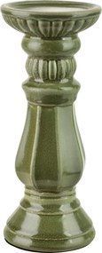 Keramický svícen Yarine 25,5 cm zelený